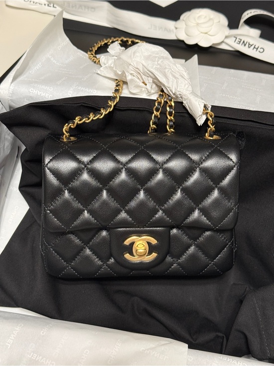 CHANEL | Bags | Chanel 26c Mini Pearl Crush Square Flap Bag Quilted ...